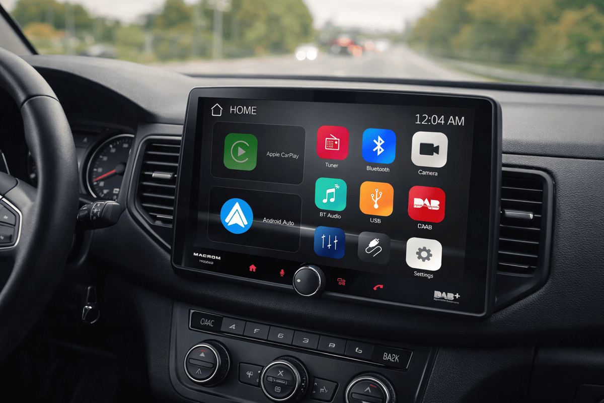 DL903DAB: 9” multimedia car monitor with detachable screen - Macrom